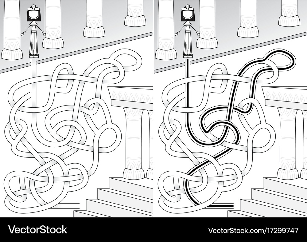Egyptian queen maze Royalty Free Vector Image - VectorStock
