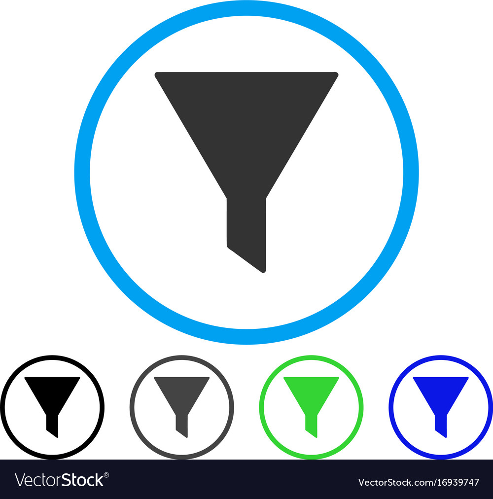Filter rounded icon Royalty Free Vector Image - VectorStock