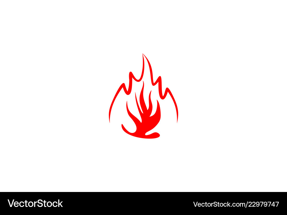 Fire logo designs inspiration isolated on white Vector Image