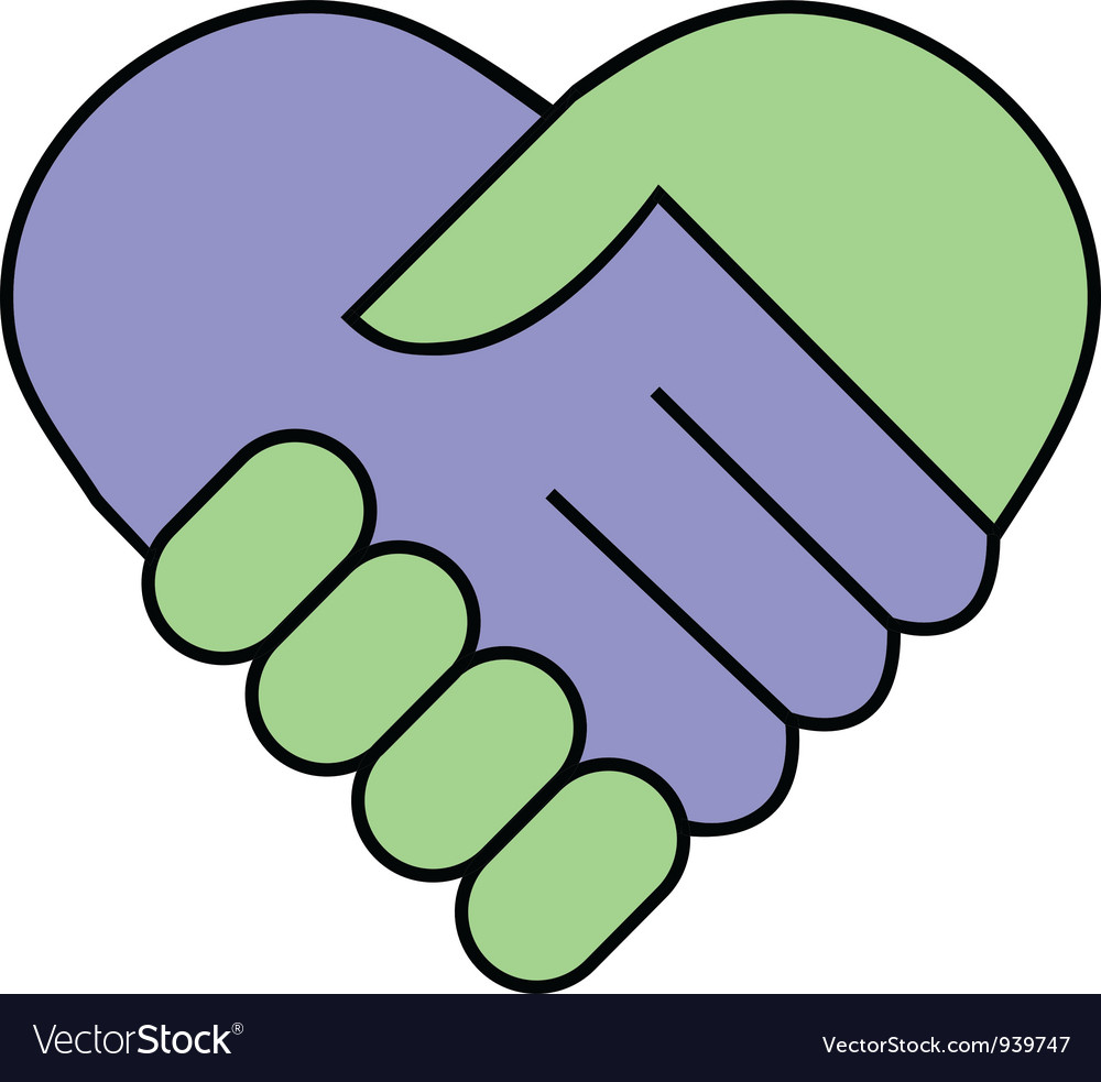Hand shake Royalty Free Vector Image - VectorStock