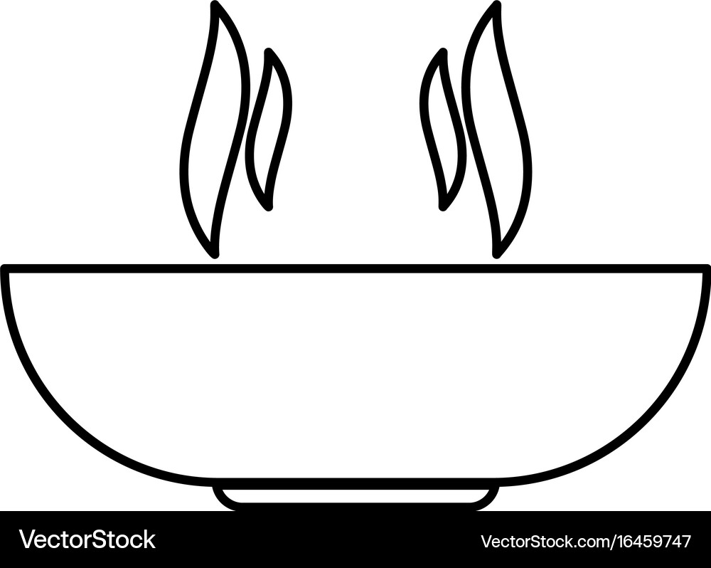 Hot dish black color icon Royalty Free Vector Image