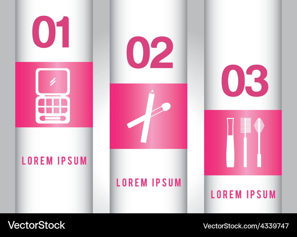 Make up infographics Royalty Free Vector Image