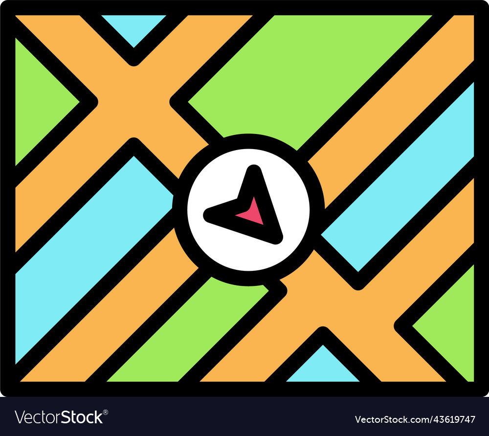 Map navigation icon location Royalty Free Vector Image