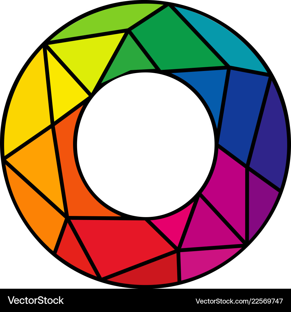 O colorful low poly letter logo icon design Vector Image
