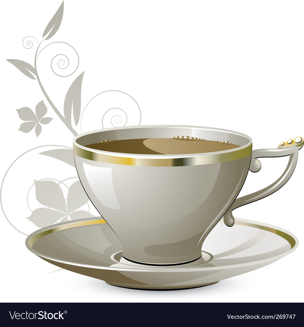 Tea cup Royalty Free Vector Image - VectorStock