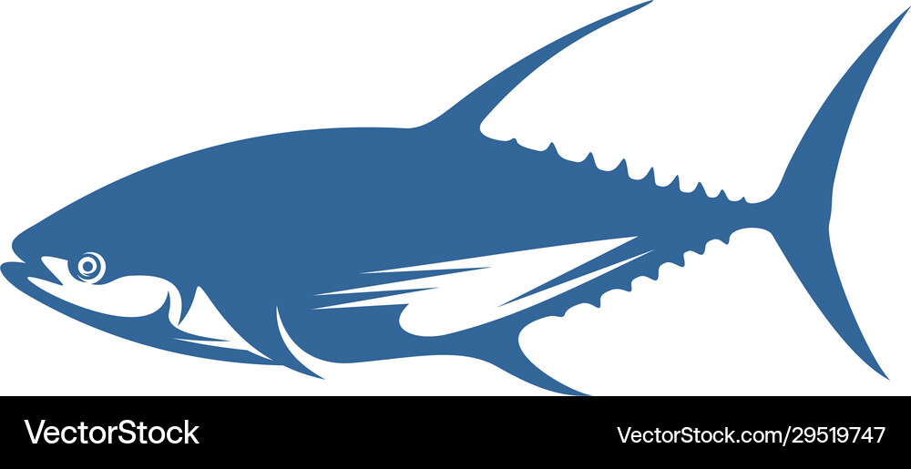 Tuna fish logo design template silhouette Vector Image