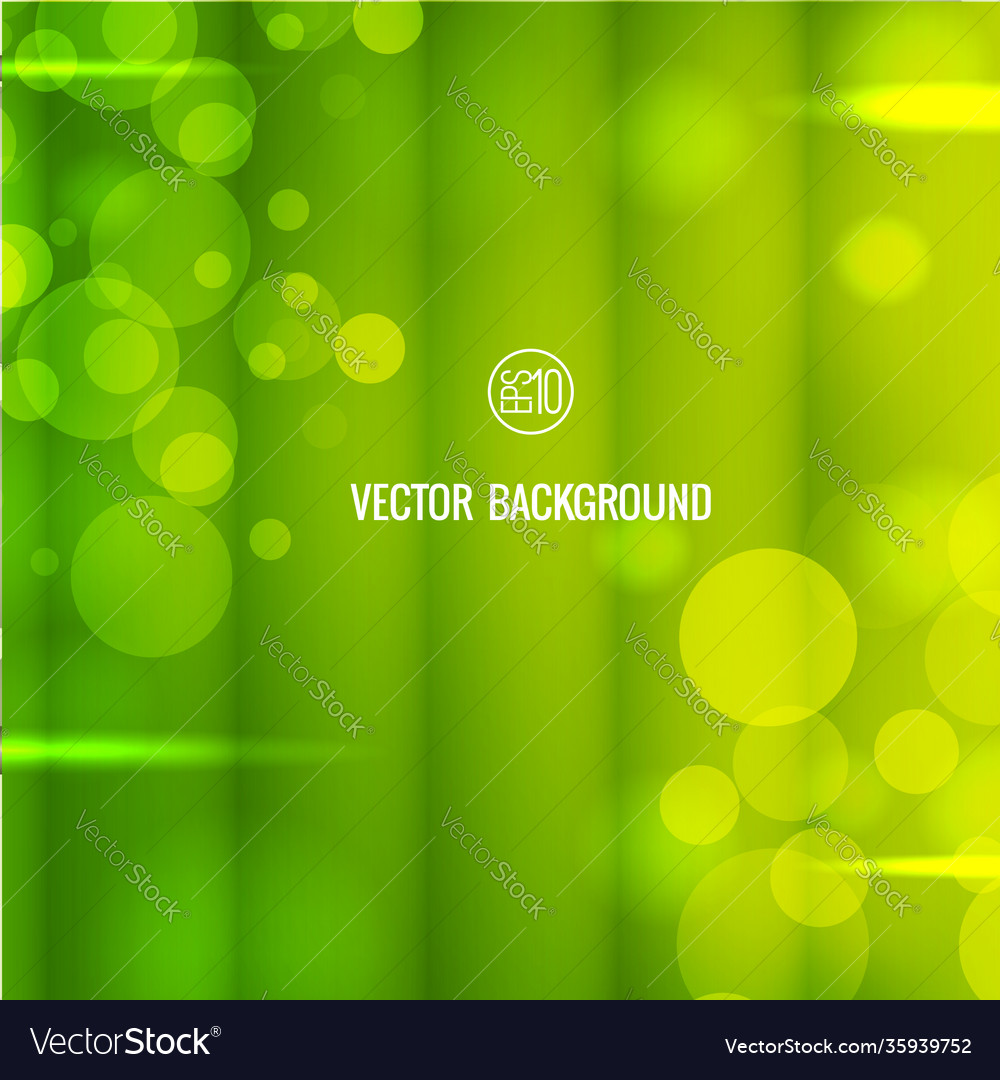 Abstract green bokeh background Royalty Free Vector Image Abstract green bokeh background Royalty Free Vector Image