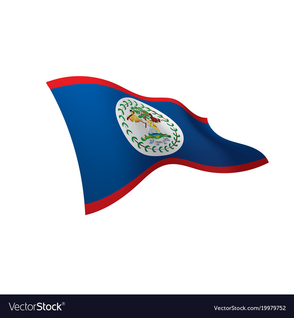 Belize flag Royalty Free Vector Image - VectorStock
