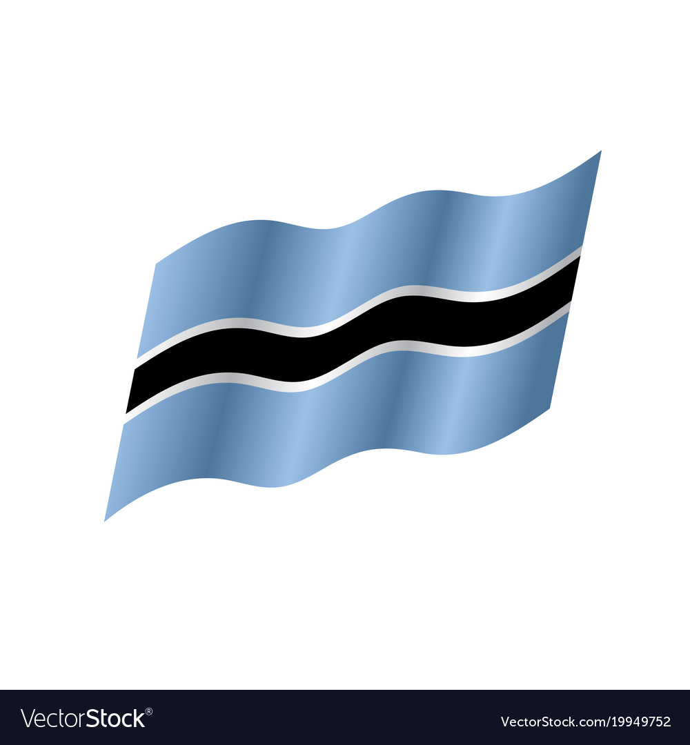 Botswana flag Royalty Free Vector Image - VectorStock