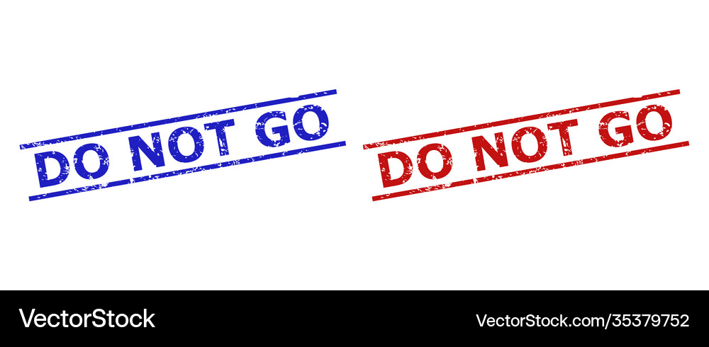 Do not go stamp seals with unclean texture Vector Image