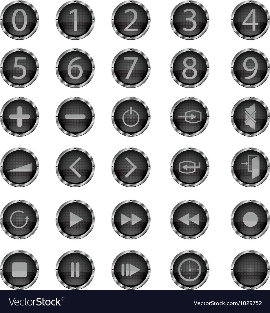 Glass buttons 141012 Royalty Free Vector Image