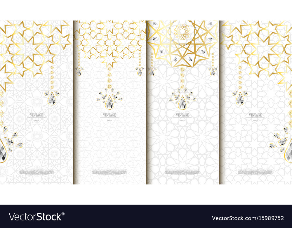 Islamic pattern element concept template Vector Image