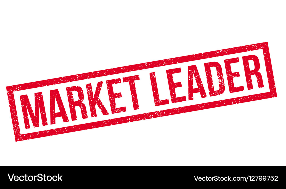 Market leader rubber stamp Royalty Free Vector Image