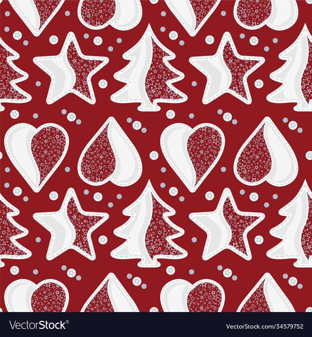 Seamless pattern christmas tree Royalty Free Vector Image