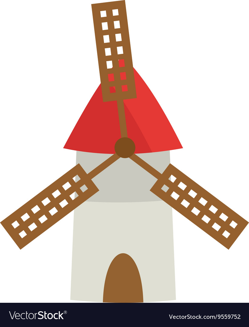 Windmill Royalty Free Vector Image - VectorStock