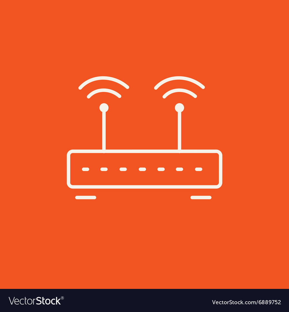Wireless router line icon Royalty Free Vector Image Wireless router line icon Royalty Free Vector Image