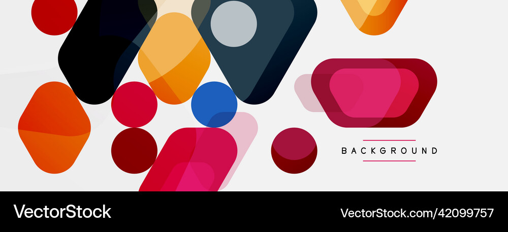 Abstract round geometric shapes and circles Vector Image