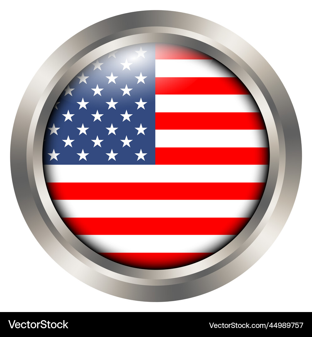 American flag badge icon Royalty Free Vector Image