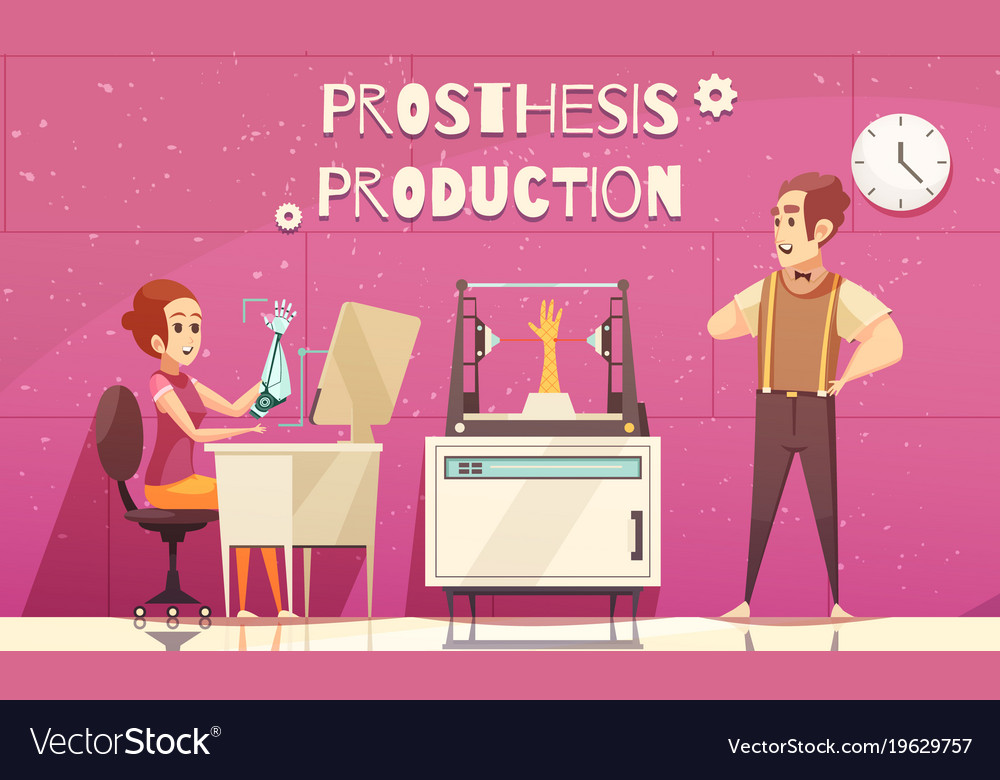 Bionic assistive devices composition Royalty Free Vector