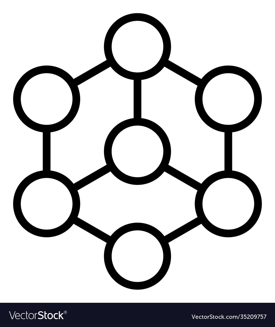 Blockchain flat icon Royalty Free Vector Image