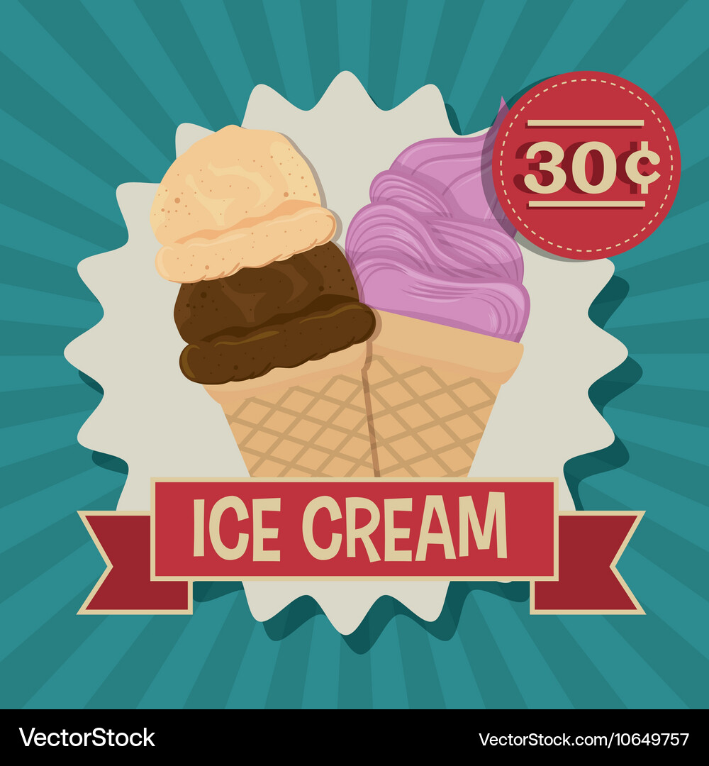 Cartoon ice cream design Royalty Free Vector Image