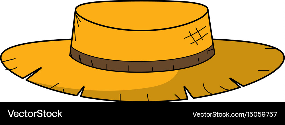 Cute pesant hat to use in farm work Royalty Free Vector