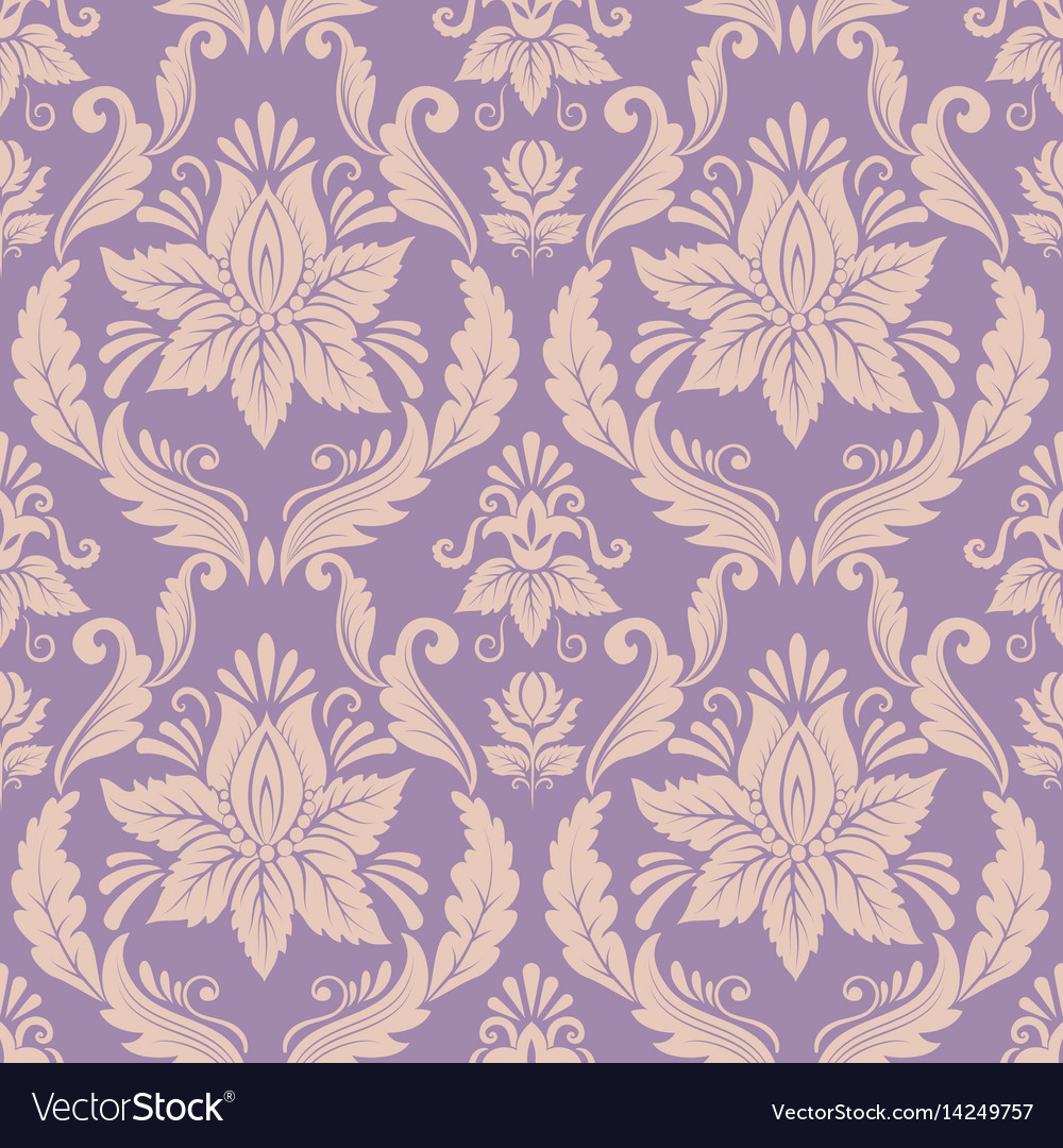 Damask seamless pattern background Royalty Free Vector Image