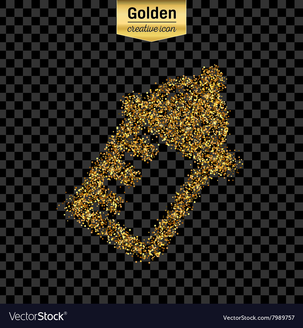 Gold glitter object Royalty Free Vector Image - VectorStock