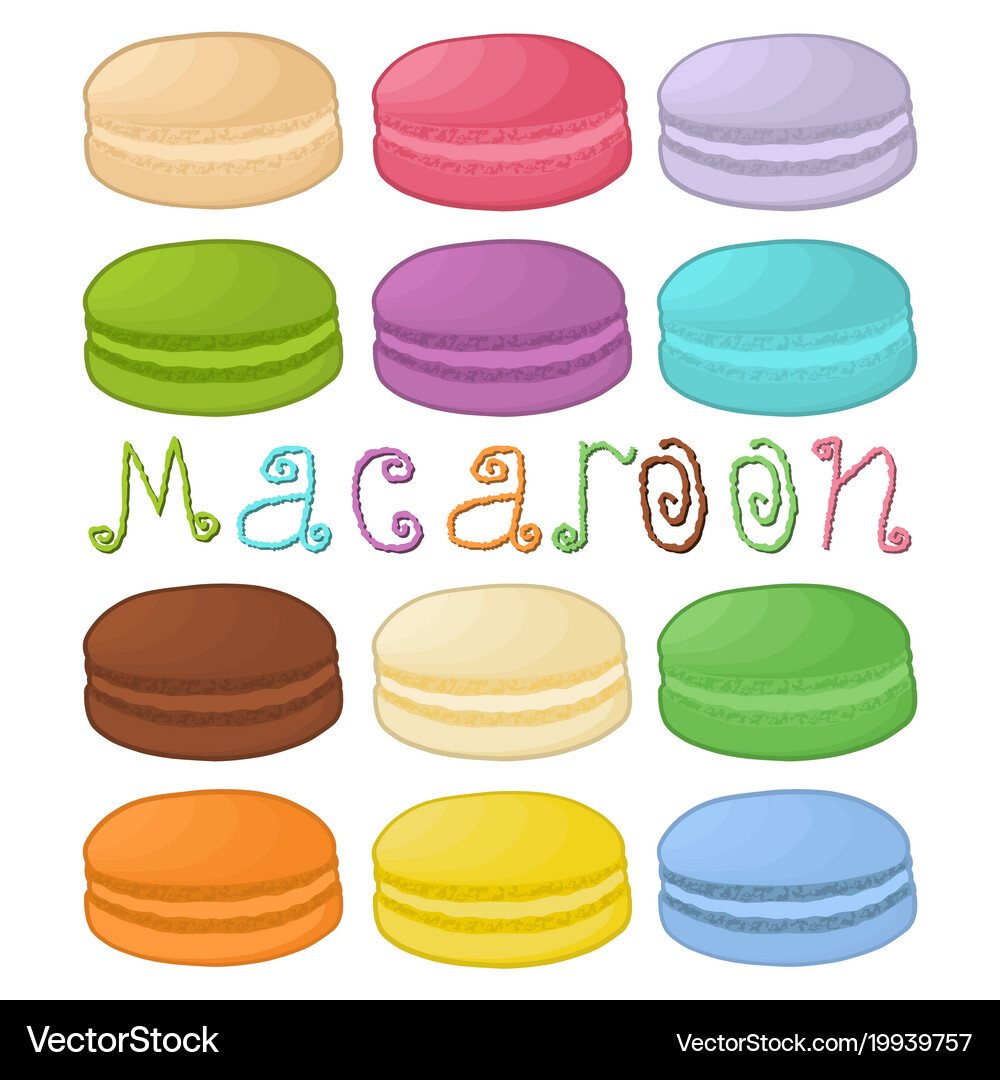 Icon logo for pile colorful macaroons Royalty Free Vector