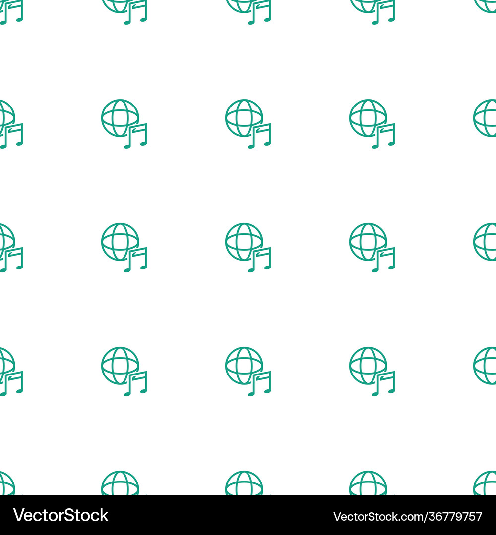 International music icon pattern seamless white Vector Image