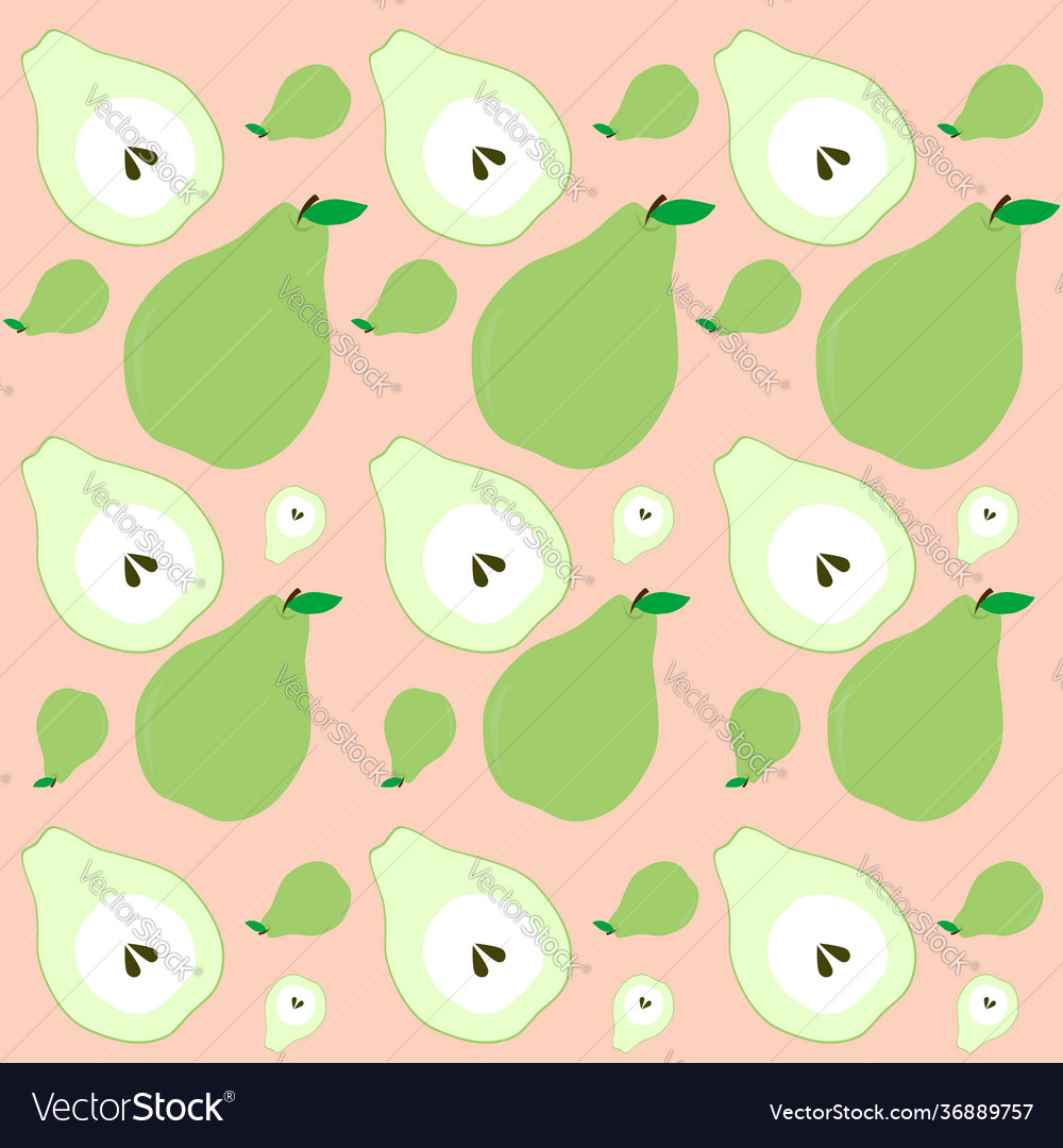 Pear pattern background Royalty Free Vector Image