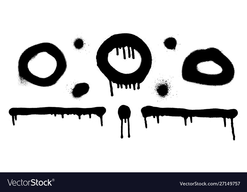 Set graffiti spray banner paint Royalty Free Vector Image