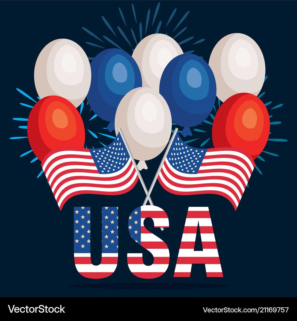 Usa independence day celebration poster Royalty Free Vector