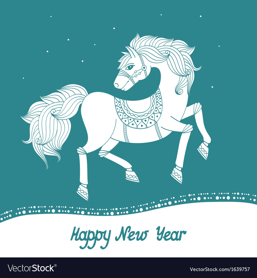 Year of Horse Royalty Free Vector Image - VectorStock
