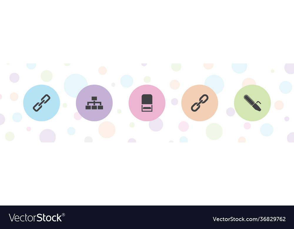 Chain icons Royalty Free Vector Image - VectorStock