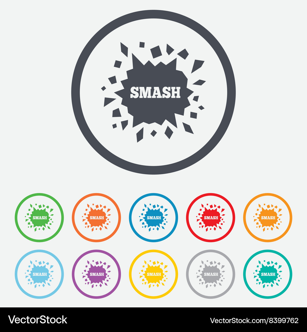 Cracked Loch Symbol smash oder Break Symbol Vektorbild