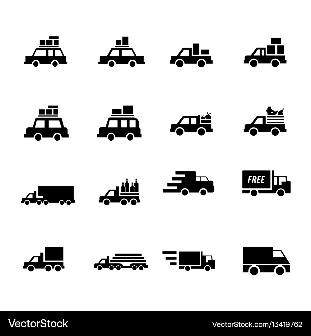 Logistics and transport icons Royalty Free Vector Image