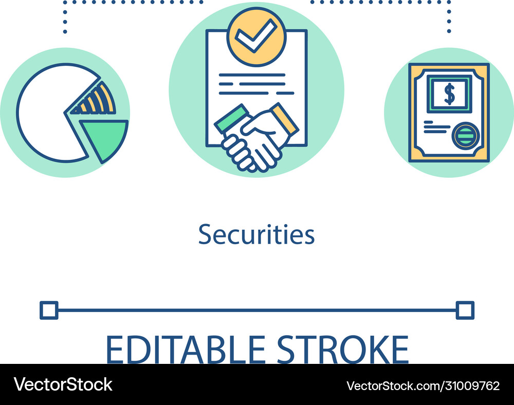 Securities concept icon crisis management Vector Image