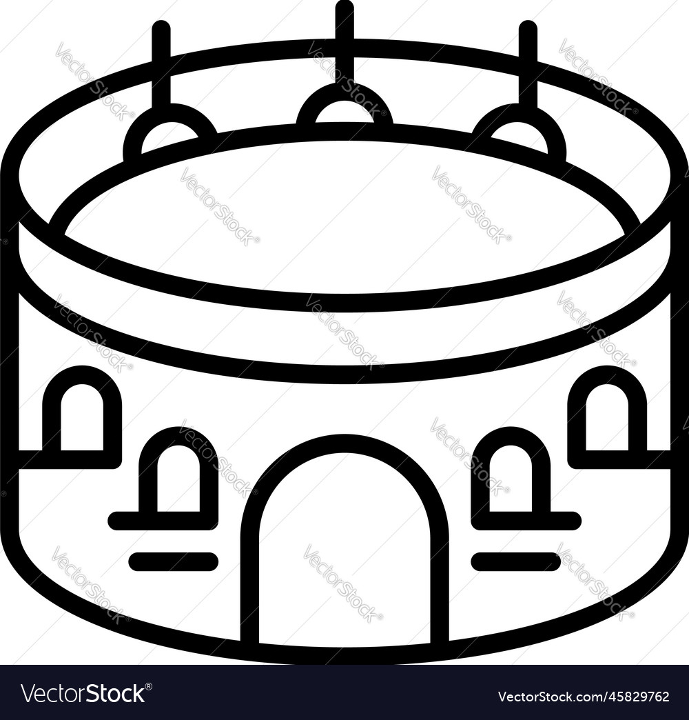 Stage amphitheater icon outline work Royalty Free Vector Stage amphitheater icon outline work Royalty Free Vector