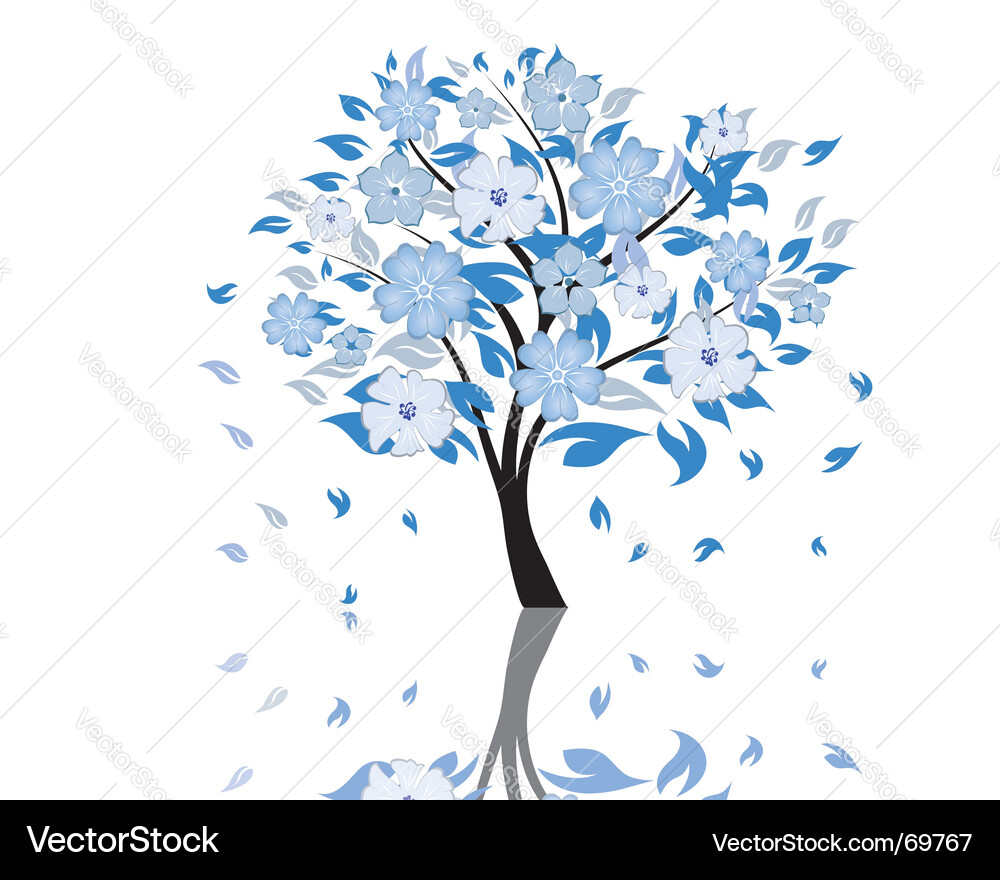 Blossom tree Royalty Free Vector Image - VectorStock