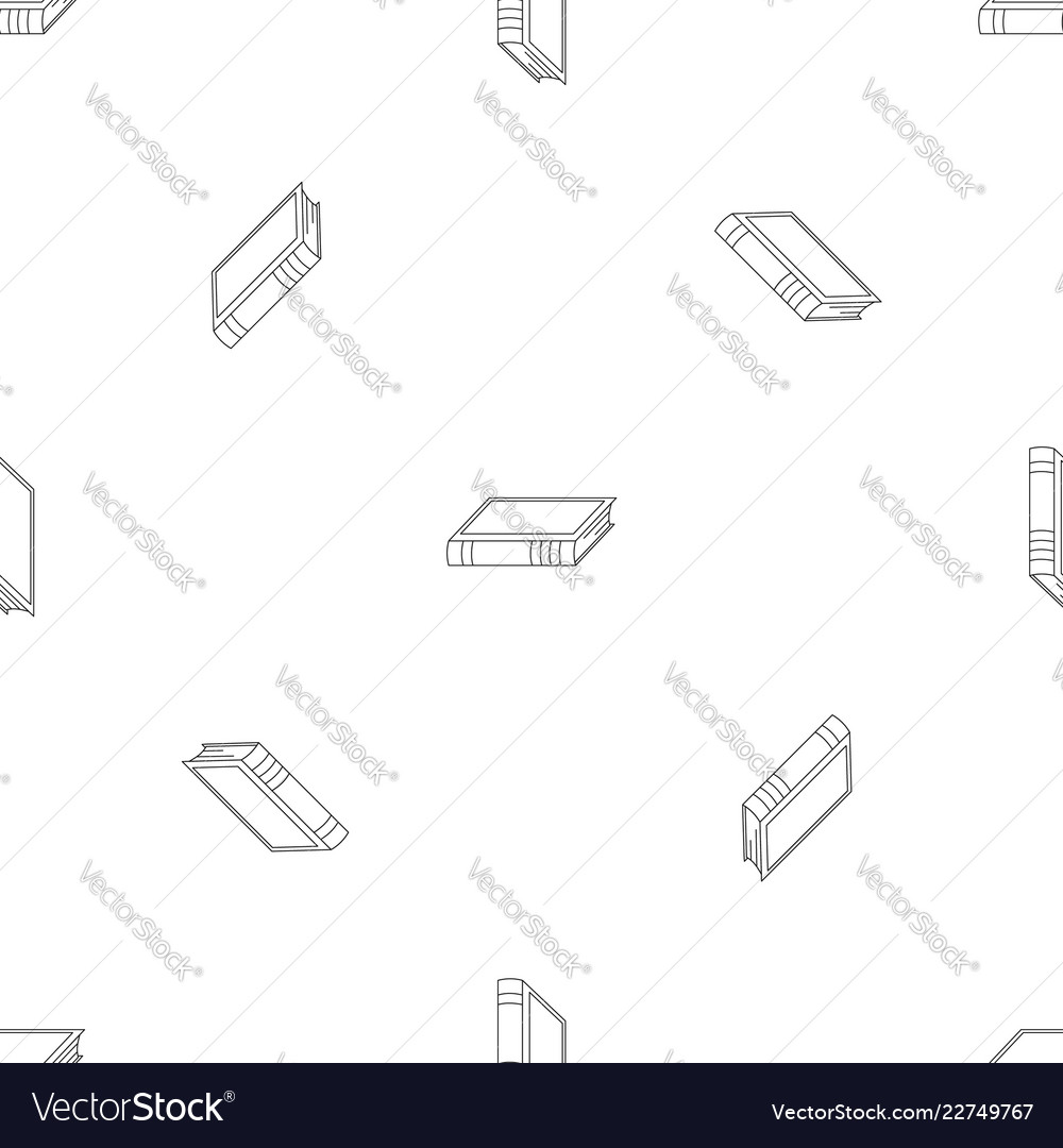 Closed book pattern seamless Royalty Free Vector Image