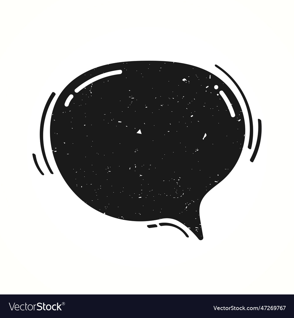 Hand drawn speech bubble design template Vector Image