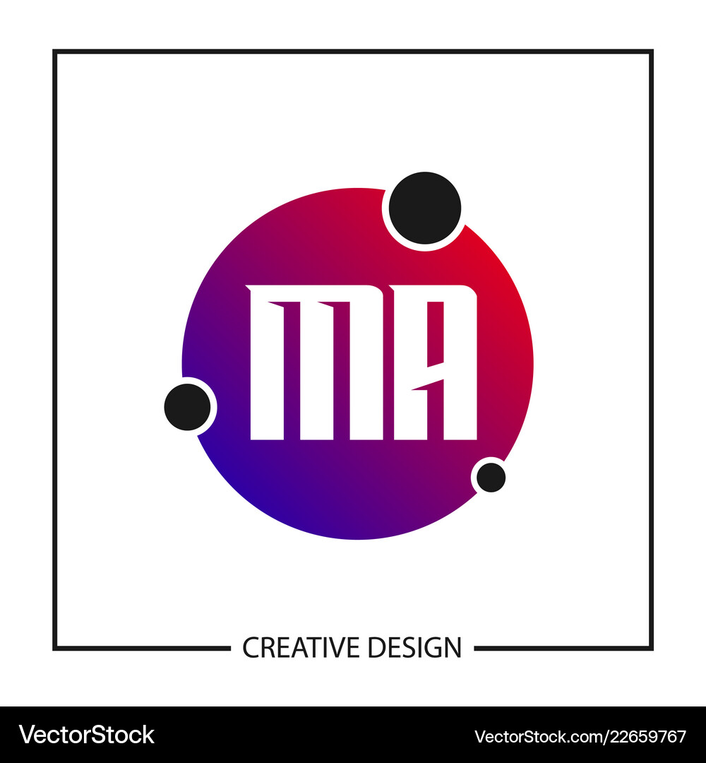 Initial letter ma logo template design Royalty Free Vector