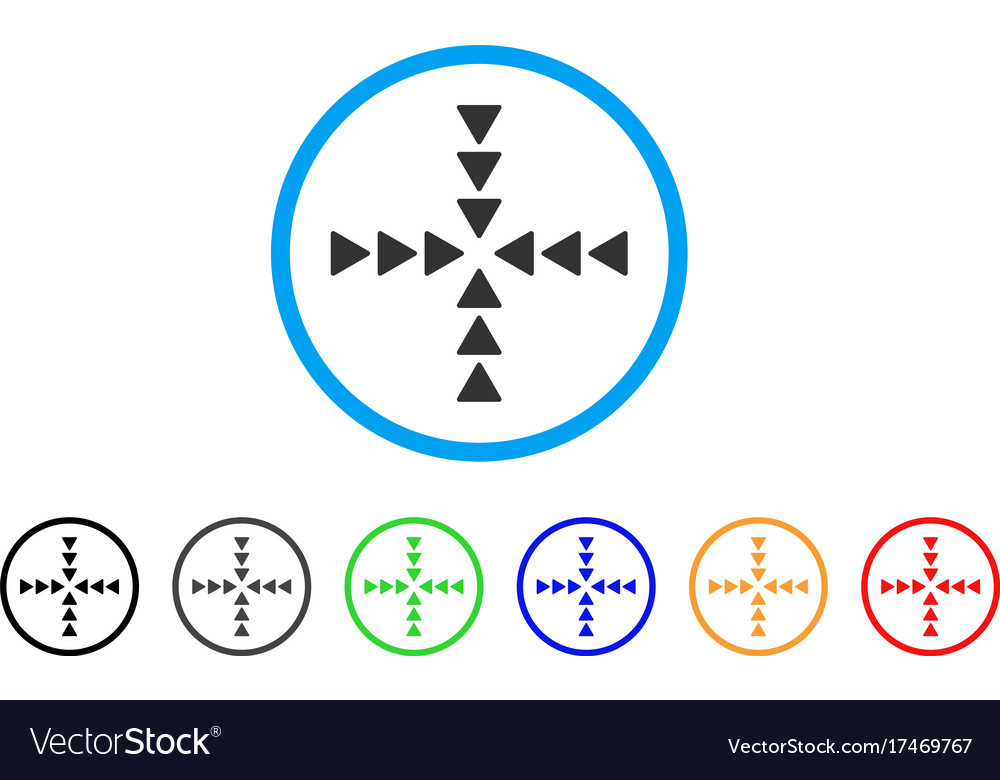 Inside direction rounded icon Royalty Free Vector Image