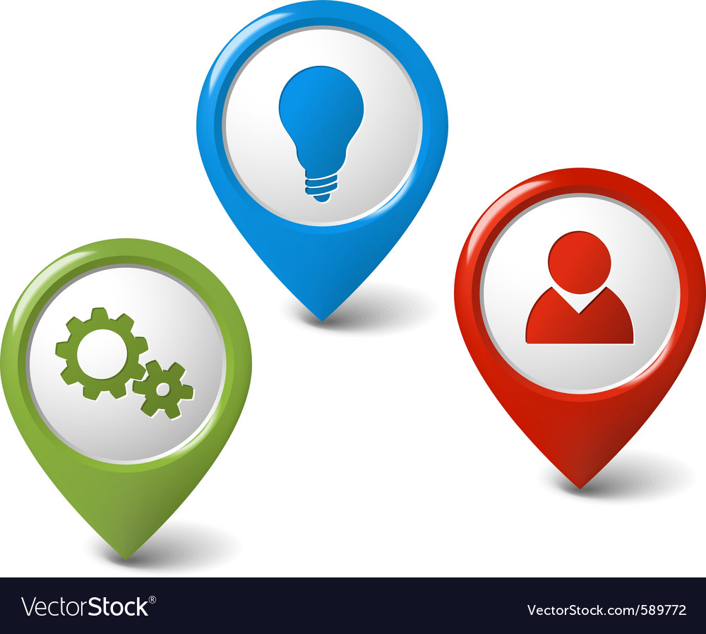 3d tag pointers Royalty Free Vector Image - VectorStock