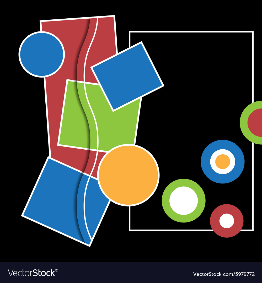 Abstract with geometric shapes Royalty Free Vector Image