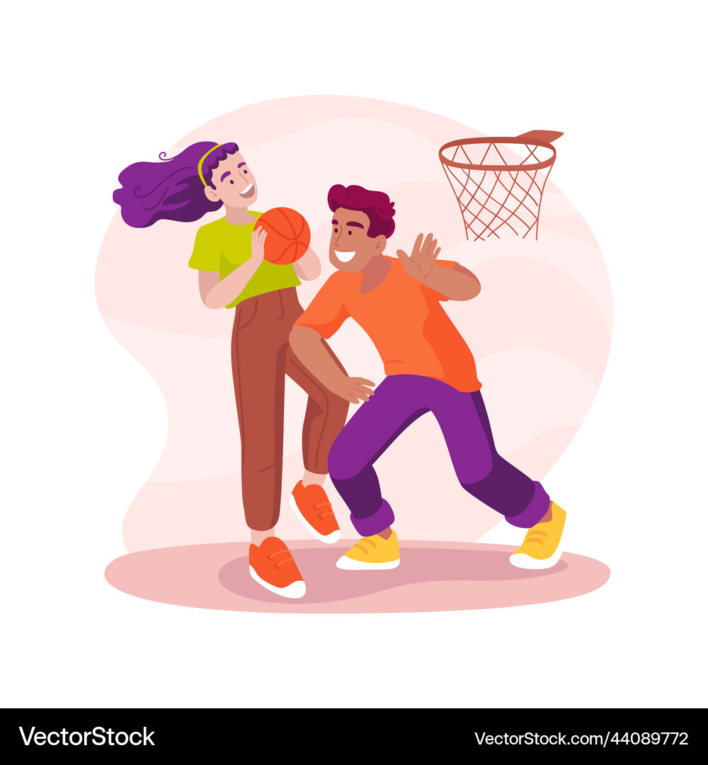 Basketball isolated cartoon Royalty Free Vector Image