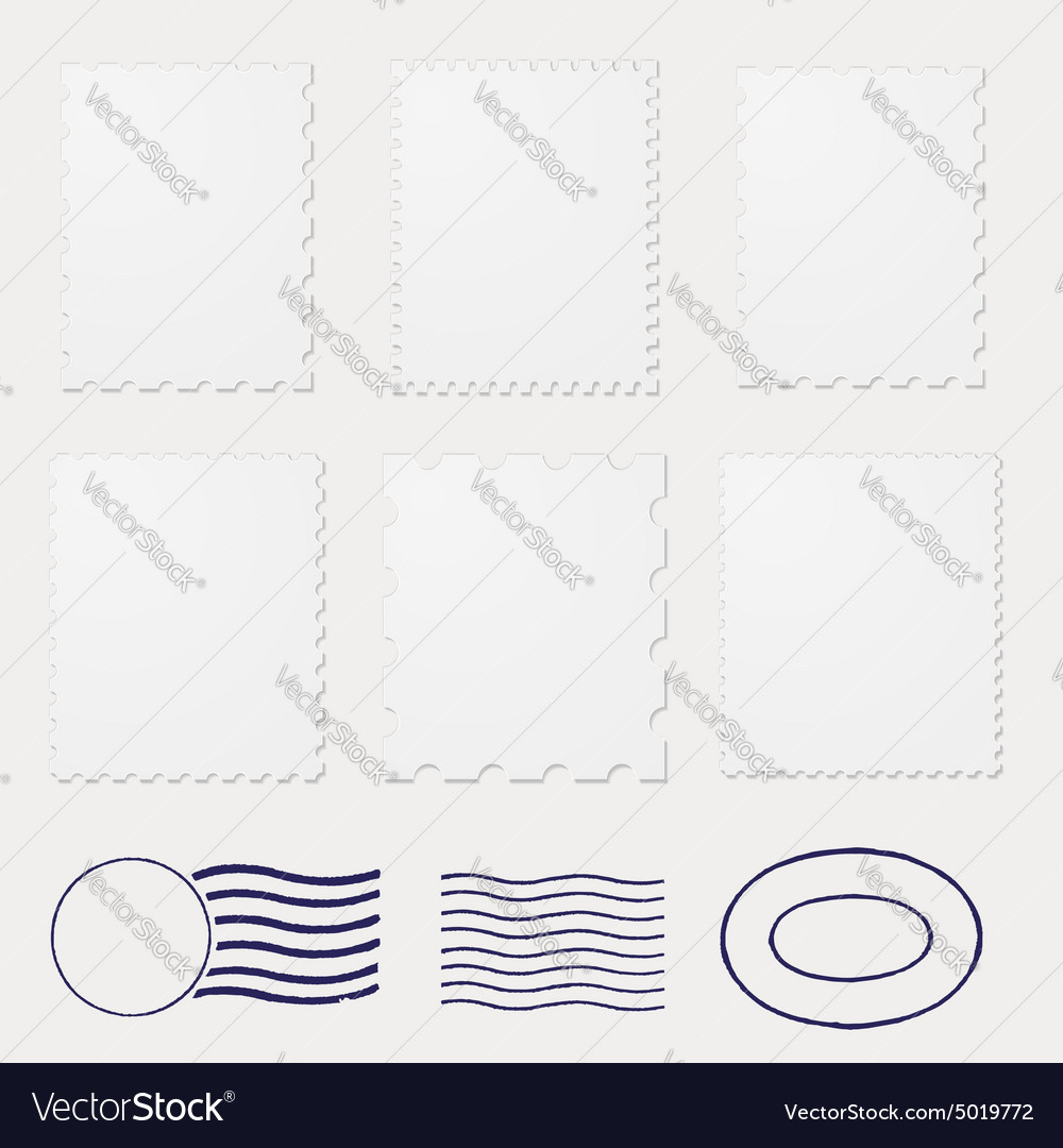 Blank stamps frames Royalty Free Vector Image - VectorStock