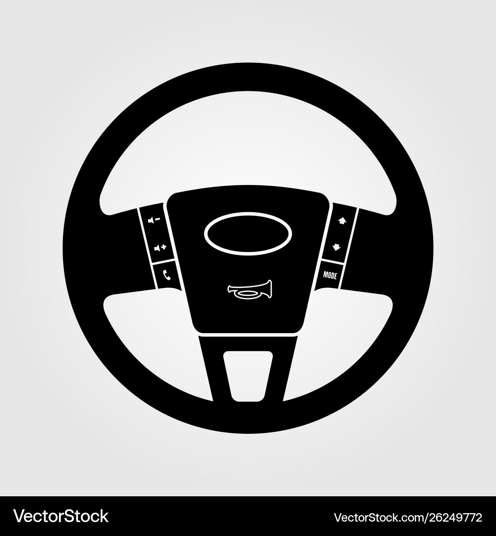 Car steering wheel isolated on white background Vector Image