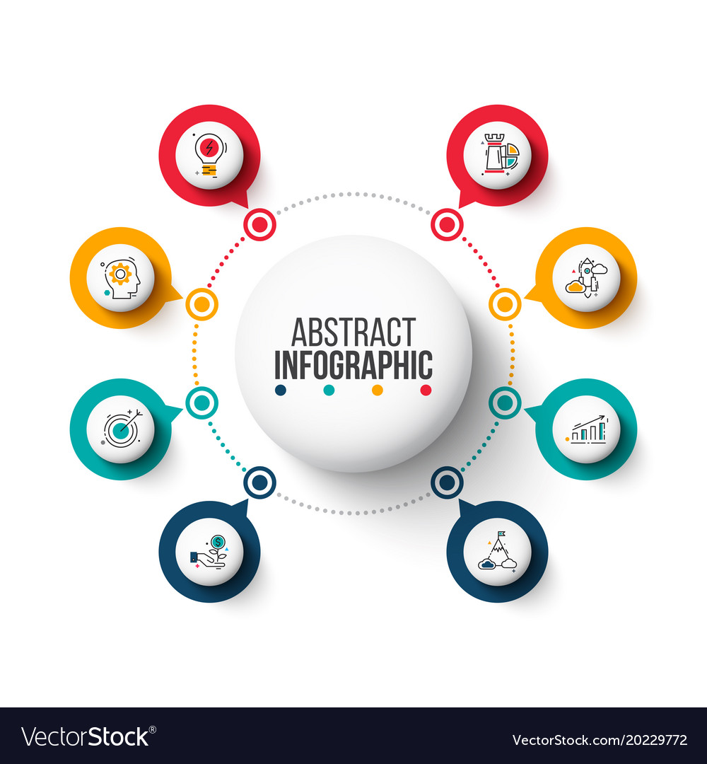 Circle elements for infographic Royalty Free Vector Image